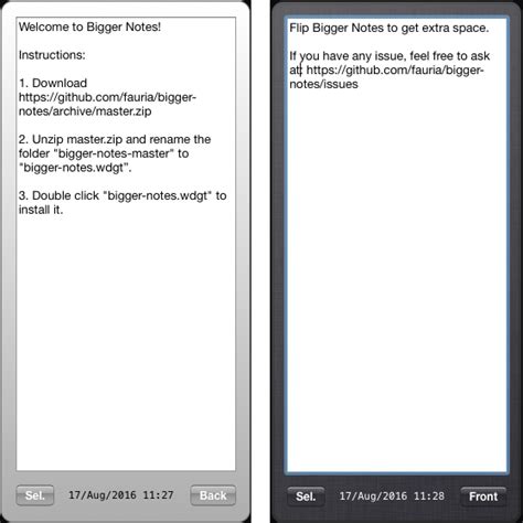 GitHub Fauria Bigger Notes MacOS Dashboard Widget For Pasting Text Bigger Than Sticky Notes