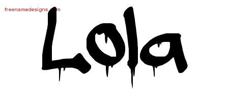 Graffiti Name Tattoo Designs Lola Free Lettering Free Name Designs