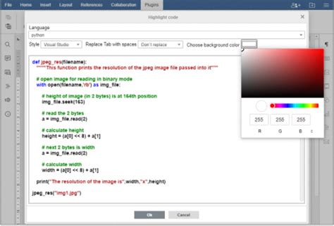 Insert Highlighted Code