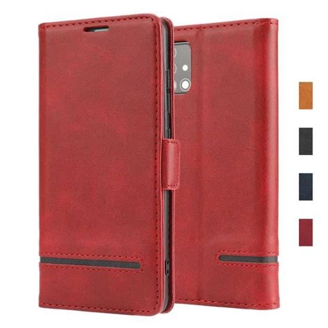 Coque Samsung Galaxy A51 Étui Portefeuille en Flip Cuir PU avec Support de Béquille Coque Pour