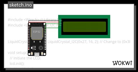 Nodemcu Lcd I2c Advanced Wokwi Esp32 Stm32 Arduino Simulator