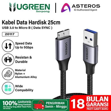Jual Ugreen Kabel Data Hardisk Usb C To Micro B Dan Usb To Micro B Hdd Hard Disk Shopee
