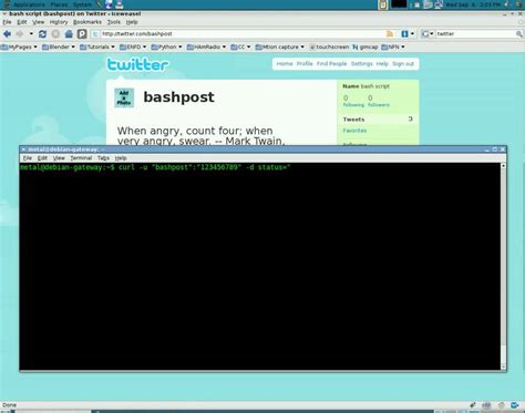 Bash Lesson Tutorial Use Curl To Post To Twitter Youtube