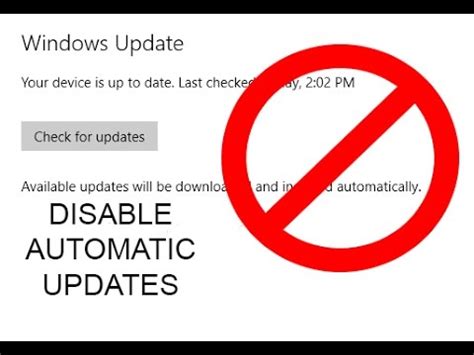 How To Disable Automatic Updates Windows YouTube
