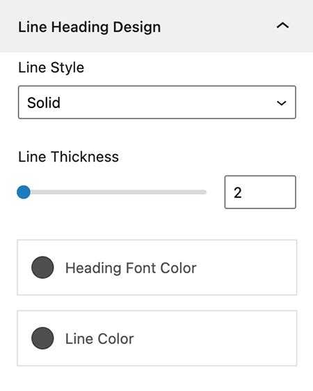 Wordpress Line Heading Block Blockons