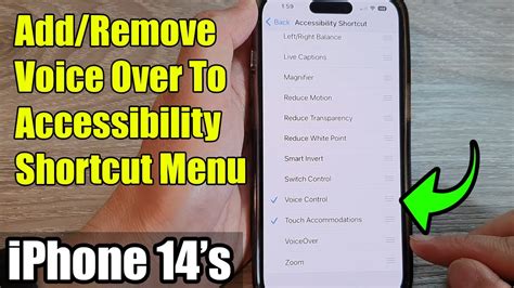 Iphone 14s14 Pro Max How To Addremove Voice Over To Accessibility