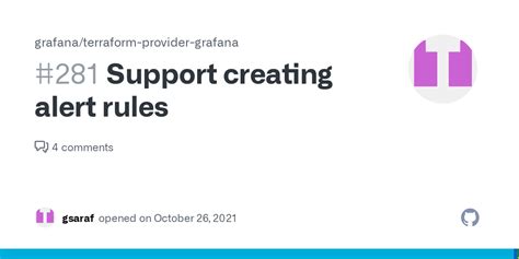 Support Creating Alert Rules · Issue 281 · Grafanaterraform Provider Grafana · Github