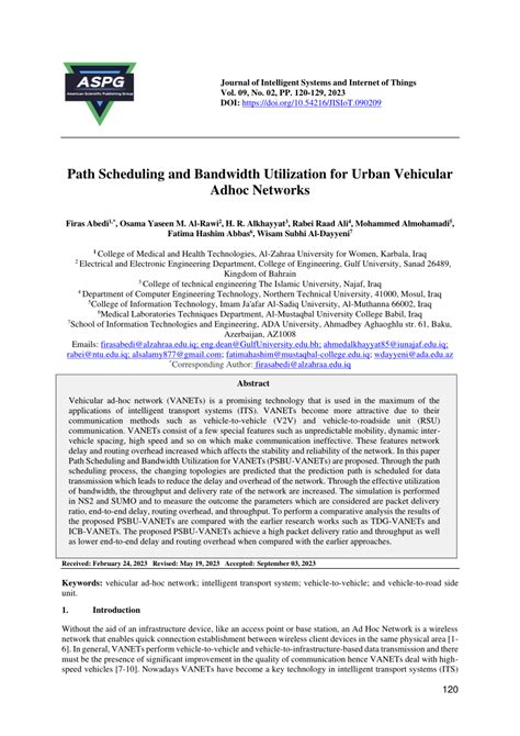 pdf path scheduling and bandwidth utilization for urban vehicular