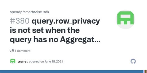 query row privacy is not set when the query has no aggregates with