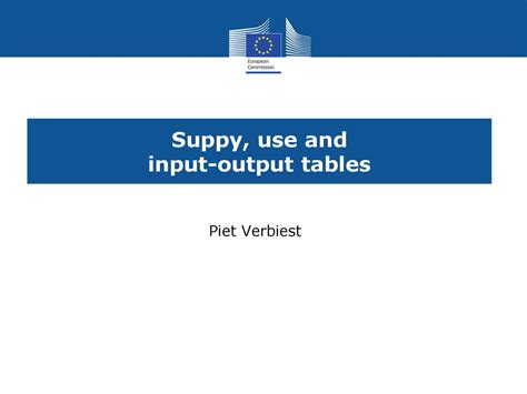 Suppy Use And Input Output Tables Ppt Download