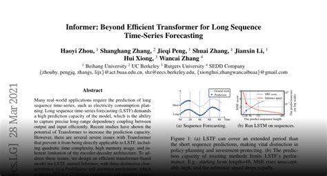 Paper Page Informer Beyond Efficient Transformer For Long Sequence