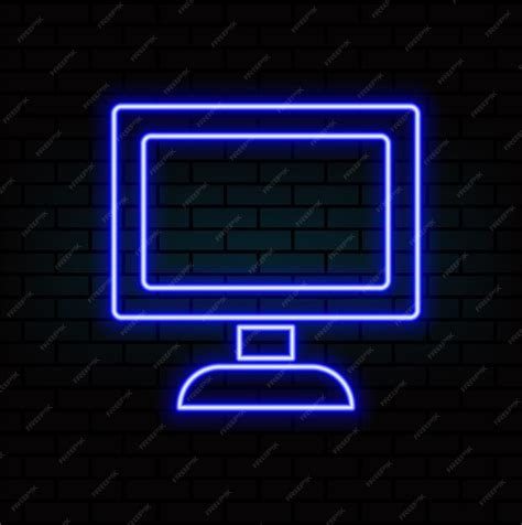 Premium Vector Pc Monitor Neon Icon Simple Thin Line Outline Vector Of Computer Parts Icons