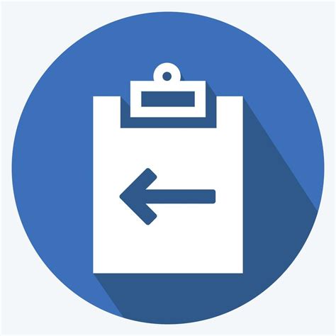 Icon Assignment Return 1 Suitable For Infographics Symbol Long Shadow