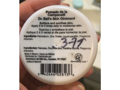 Dr Bells Pomada De La Campana Skin Ointment 12 Oz34 G Ingredients
