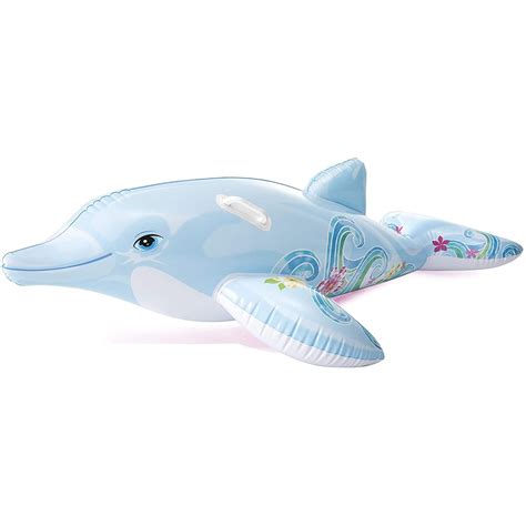 Intex Inflatable Dolphin Rider Ride On Beach Toy Lilo Swim Pool Float On Onbuy