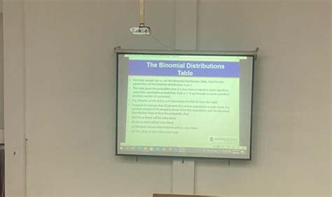 The Binomial Distributions Table Chegg Com