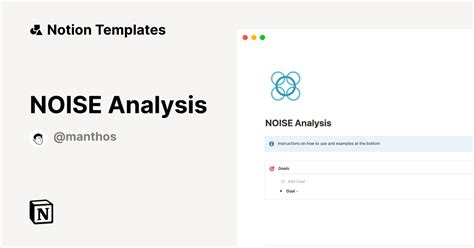 Noise Analysis Template By Manthos Notion Marketplace