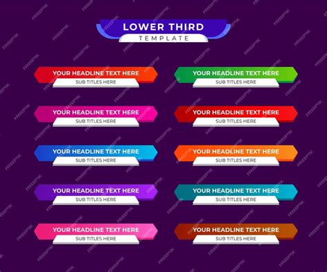 Premium Vector Lower Thirds Template Or Colorful Lower Thirds Template Or Modern Lower Thirds