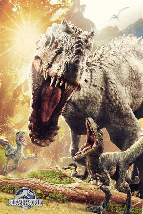 T Rex E Indominus Rex En Nuevos Pósters De Jurassic World Jurassic