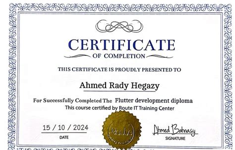 Ahmed Hegazy On Linkedin Flutter Mobiledevelopment Learning Achievement Routeittraining