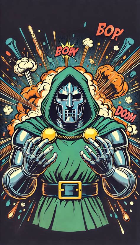 Doctor Doom Reimagined Comic Style Digital Art Design Wallpaper