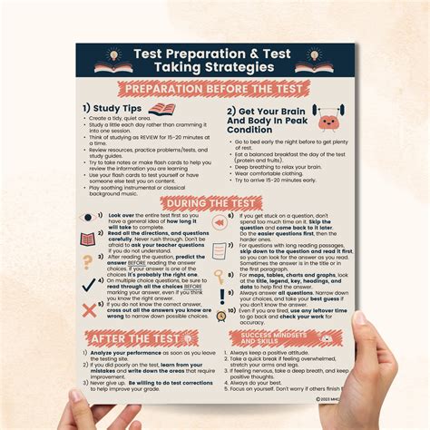 Test Taking Tips Poster