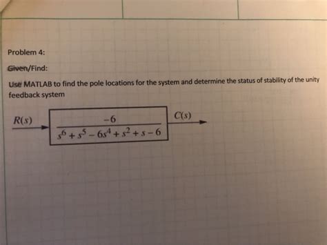 solved problem 1 given find 3 use a routh array to find