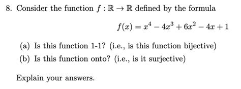 Solved Consider The Function F RR Defined By The Formula Chegg Com