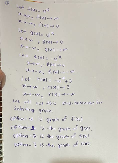 Solved Exercises 1 4 In Exercises 1 4 The Graph Of An Exponential