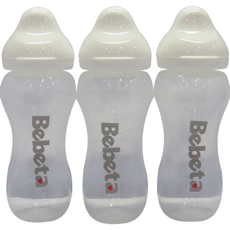 Bebeta Feeding Bottle With Logo Regular Neck 9oz 3pcs Per Pack Bbt