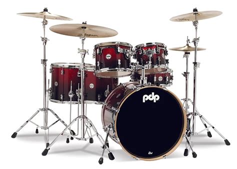 PDP Concept Maple Red To Black Sparkle Fade 6 Piece Reverb