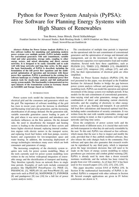 PDF Python For Power System Analysis PyPSA Free Regridintegrationindia Org Wp Content