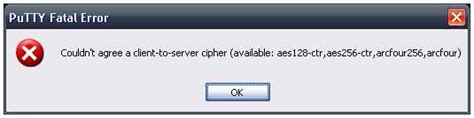 Couldnt Agree A Client To Server Error Message