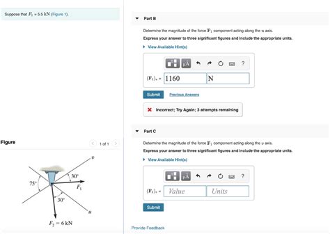 Solved Suppose That Fi 5 5 Kn Figure 1 Part B Determine