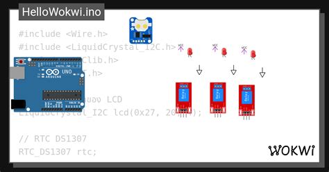 Prj12 Dht Rtc Lcd Raley Wokwi ESP32 STM32 Arduino Simulator