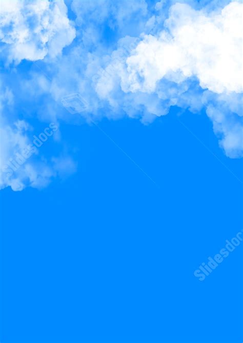 Gradient Advertisement Featuring Blue Sky And White Clouds Page Border