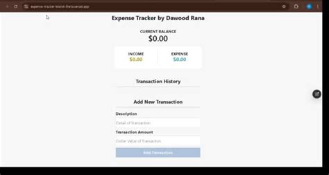reactjs nextjs expensetracker webdevelopment dawood rajpoot