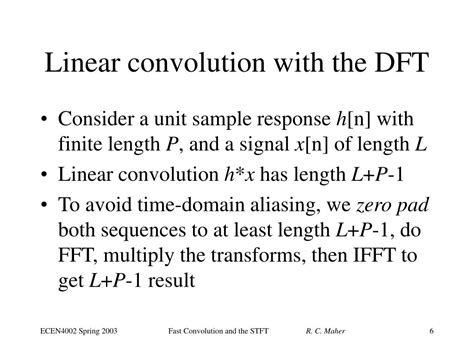 Ppt Fft Based Filtering And The Short Time Fourier Transform Stft