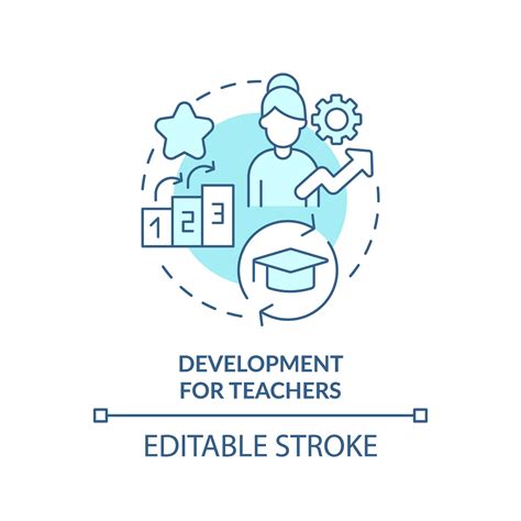2d Editable Blue Development For Teachers Icon Simple Monochromatic Vector Learning Theories