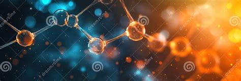 Abstract Representation Of Molecules And Chemical Structures Set