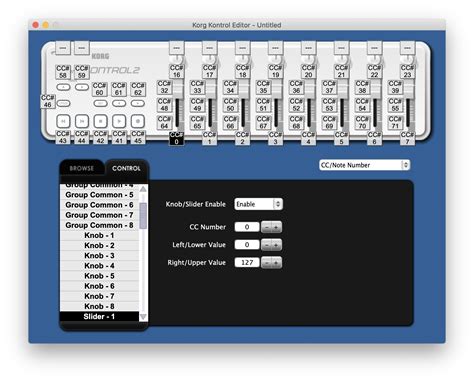 how to setup a korg nanokontrol2 to be used with spitfire libraries