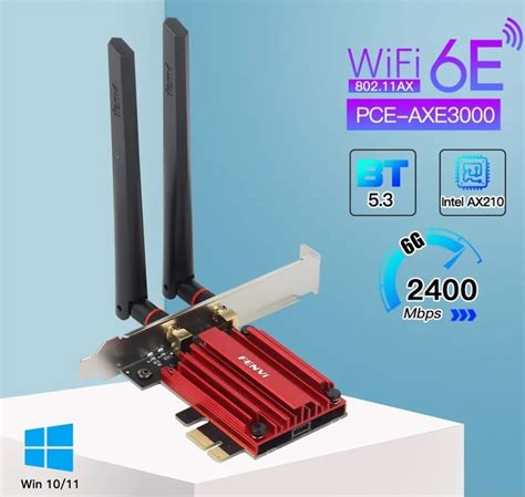 Wifi 6 6e Ax210 5374mbps Tri Band 2 4g 5g 6ghz Wireless Pcie Adapter Compatible Bluetooth 5 3