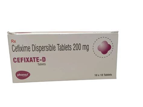 Cefixate D Cefixime Trihydrate 200mg Dispersible Tablet Tablets At