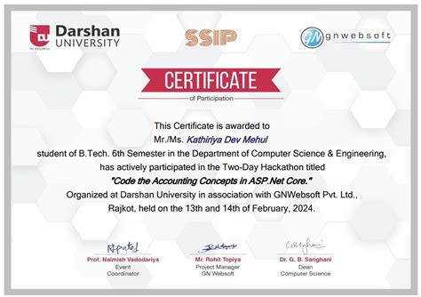 Hackathon Aspnetcore Coding Techinnovation Darshanuniversity Gnwebsoft Computerscience