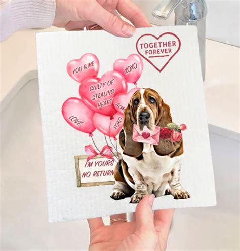 Basset Hound Love Swedish Dish Cloth The Slobber Shoppe