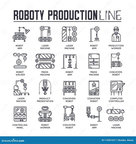 Robots And Assembly Line With Workers Smart Factory Industry With Engineers Workers Automated