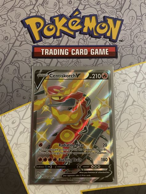 Pokémon Tcg Centiskorch V Shining Fates Sv108 Sv122 Holo Shiny Holo
