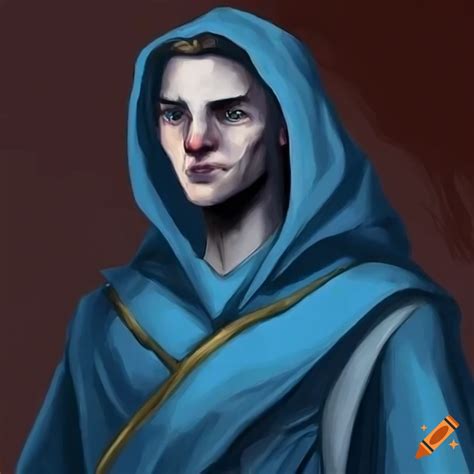 Photo Of A Young Wizard In Blue Robes And Wizard Hat On Craiyon