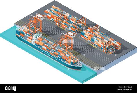 Container Terminal Stock Vector Images Alamy