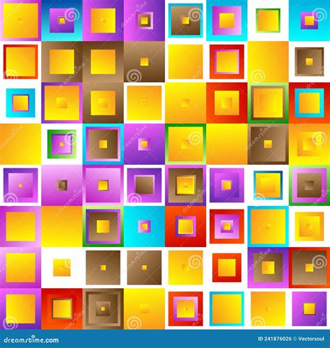 Geometric Square Design Shape With Random Shaded Gradient Fill Stock Vector Illustration Of